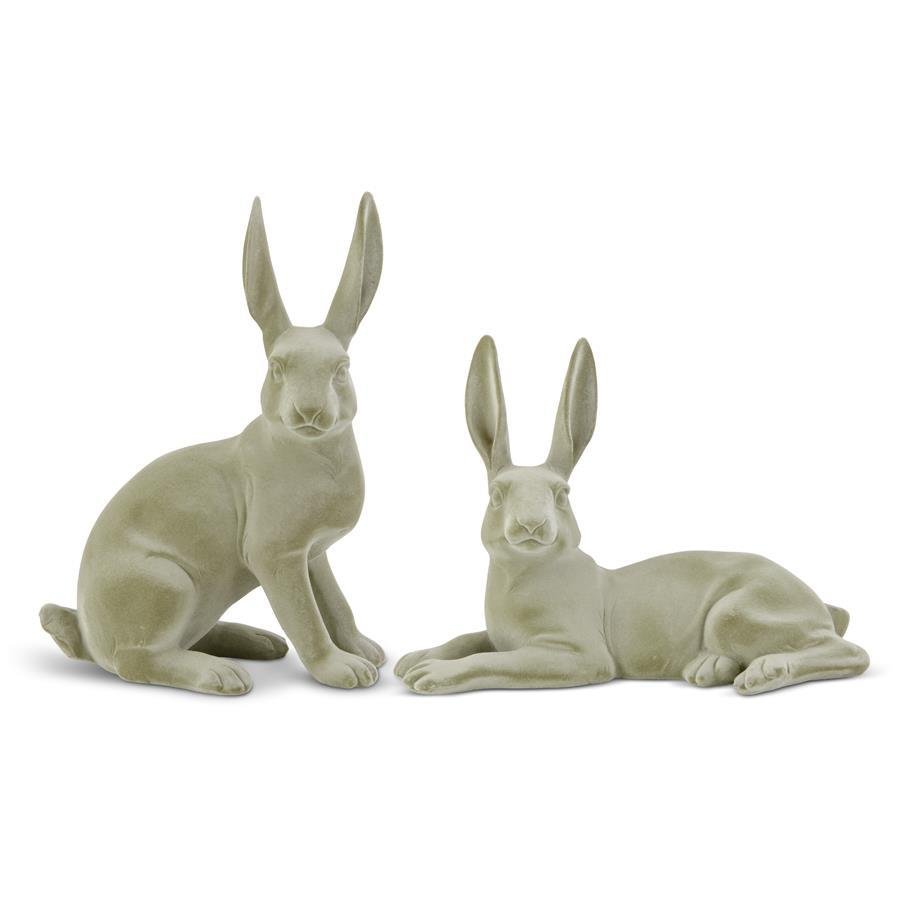 S/2 Gr Velvet Rabbits – Perch